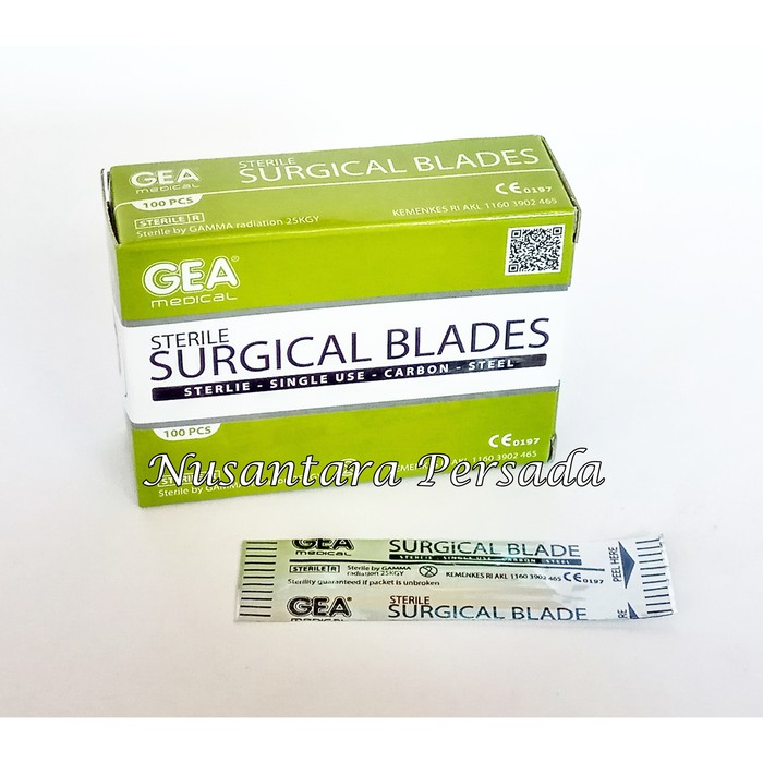 Jual Mata Pisau Surgical Blade Bisturi Scalpel Bedah Operasi No.12 GEA ...