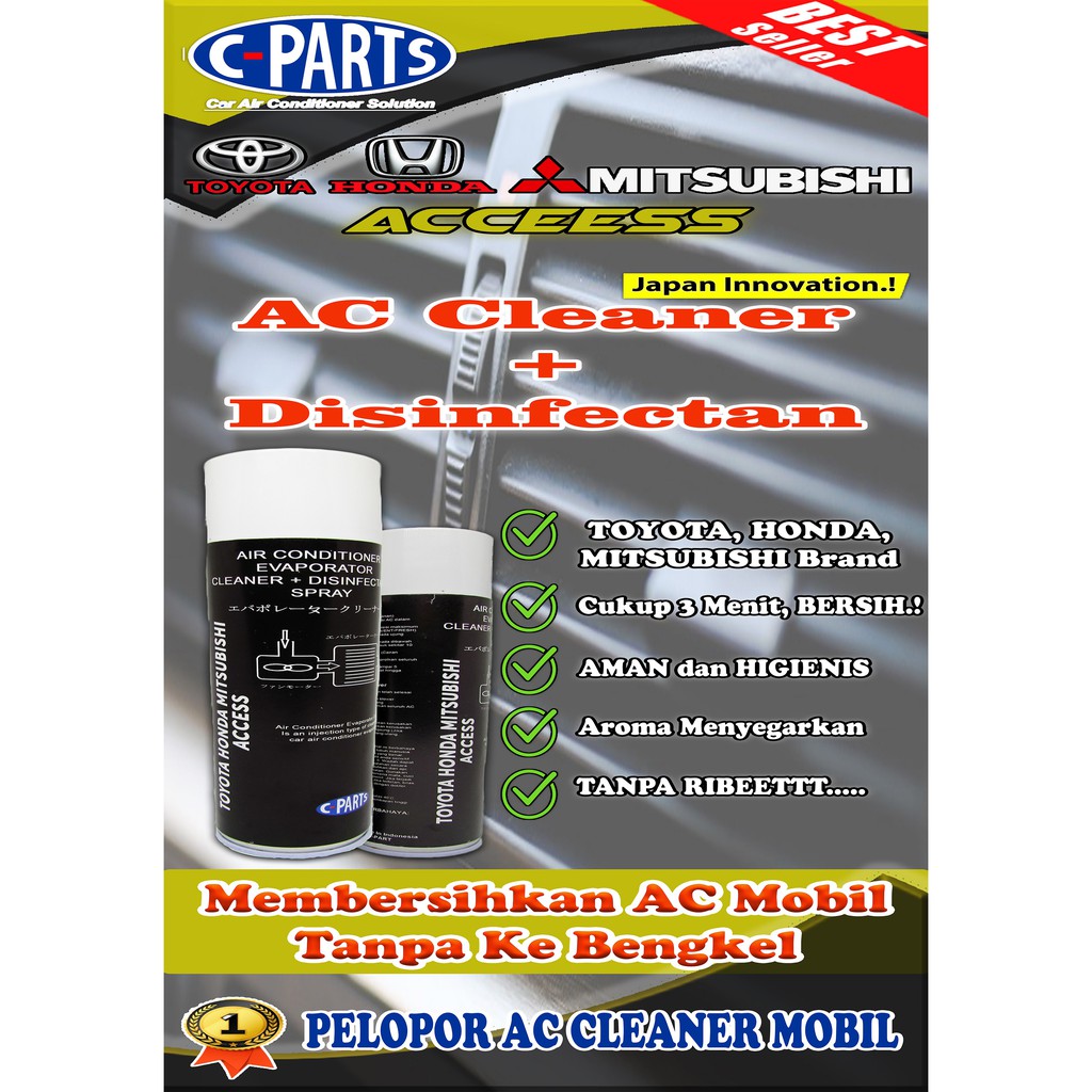 Jual AC Cleaner Access / Pembersih AC Mobil + Disinfectan-Disinfektan ...
