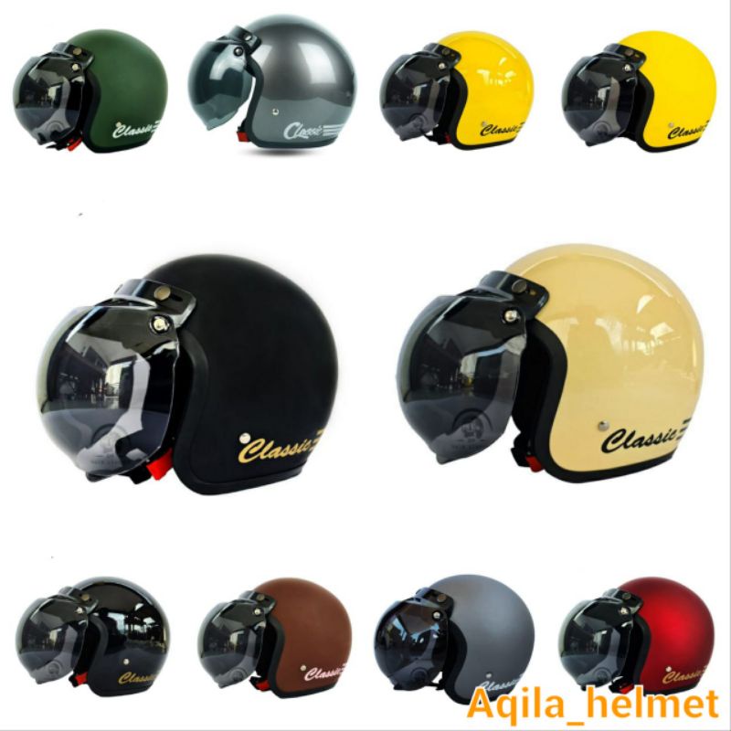 Jual Helm bogo clasik kaca cembung bogo classic dewasa kaca cembung ...
