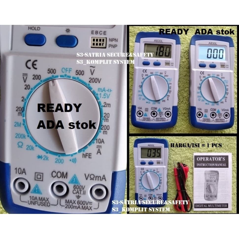 Jual MULTITESTER DIGITAL / MULTIMETER DIGITAL / AVOMETER | Shopee Indonesia