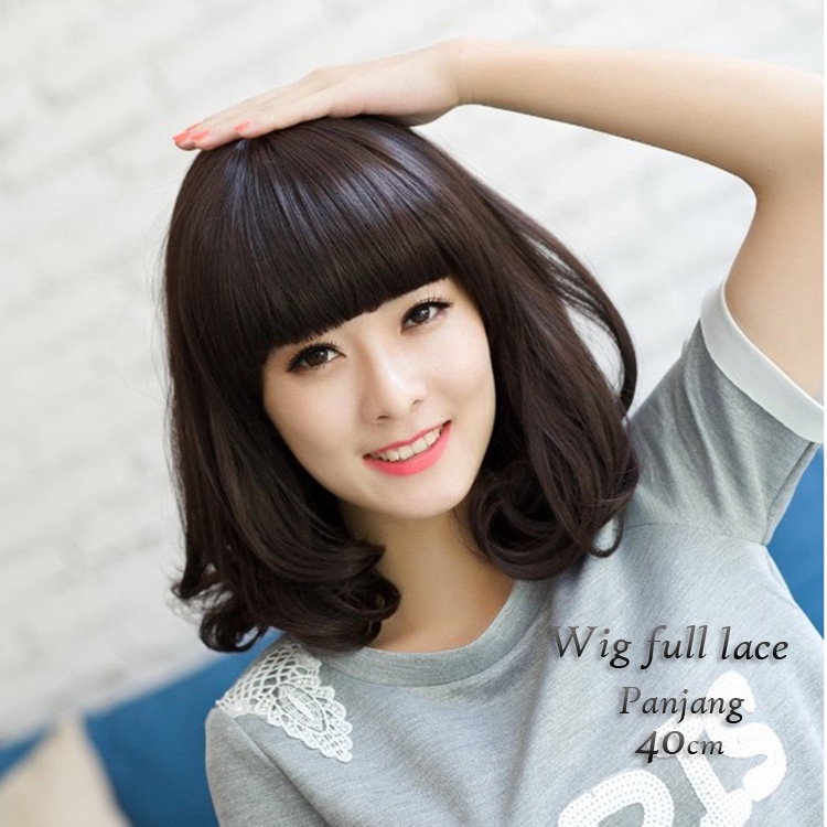 Jual Wig Full Lace Wanita Short Curly Smooth Hair Rambut Pendek ...