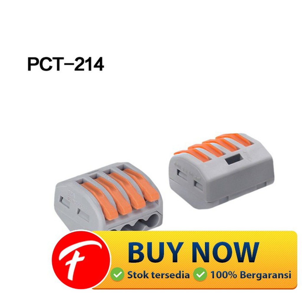 Jual Guillermo Terminal Block Konektor Sambungan Kabel Listrik Plug-in Wire Connector - PCT-214 ...
