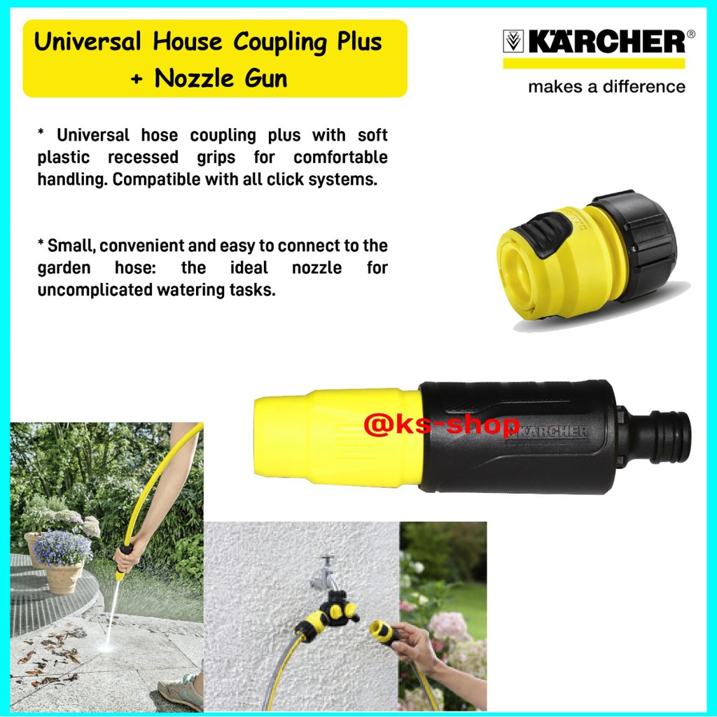 Jual Karcher Universal Hose Coupling + Spray Nozzle Mini | Shopee Indonesia