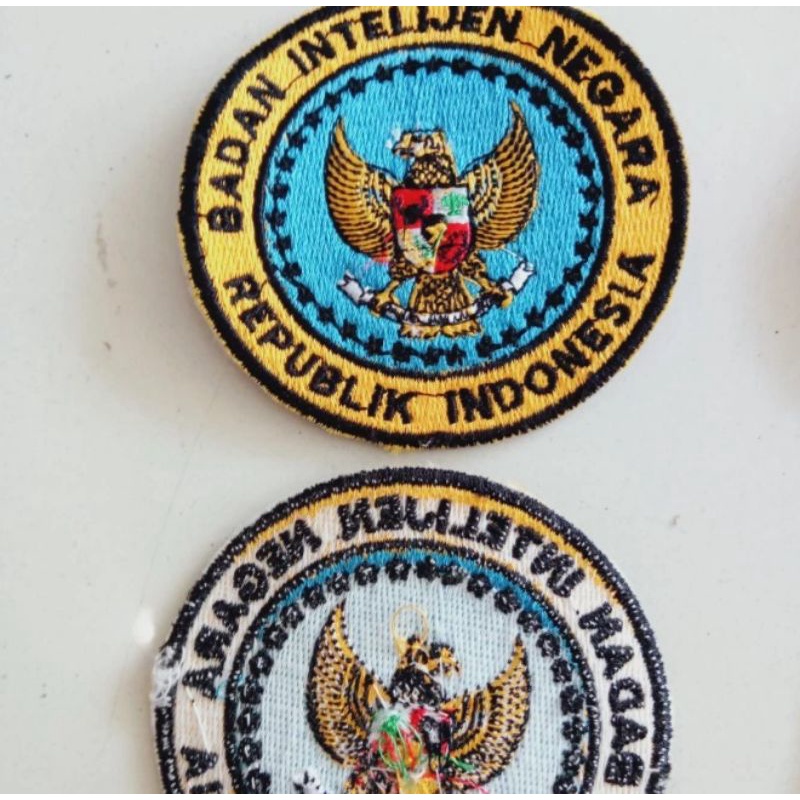 Jual Logo Bin biru logo bordir Bin biru logo badan intelijen negara ...