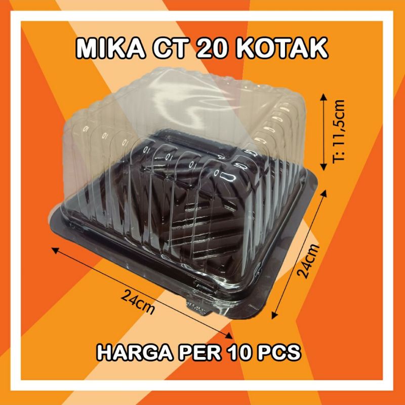Jual Mika CT-20 kotak alas cokelat + tutup (10pcs) | Shopee Indonesia