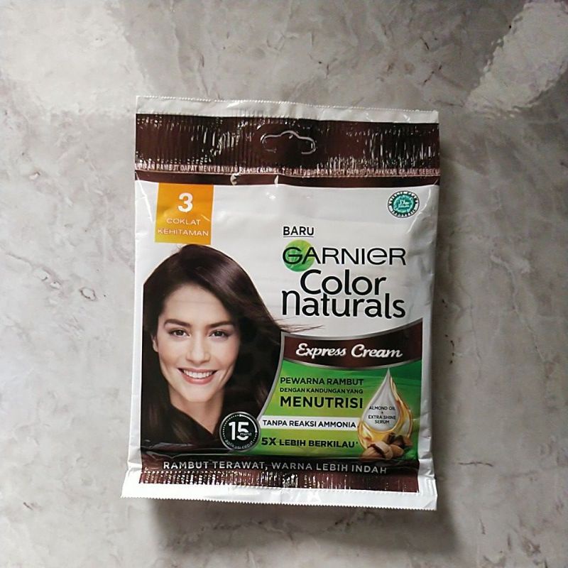 Jual Garnier Hair Colour Natural Sachet 3 Coklat Hitam | Shopee Indonesia