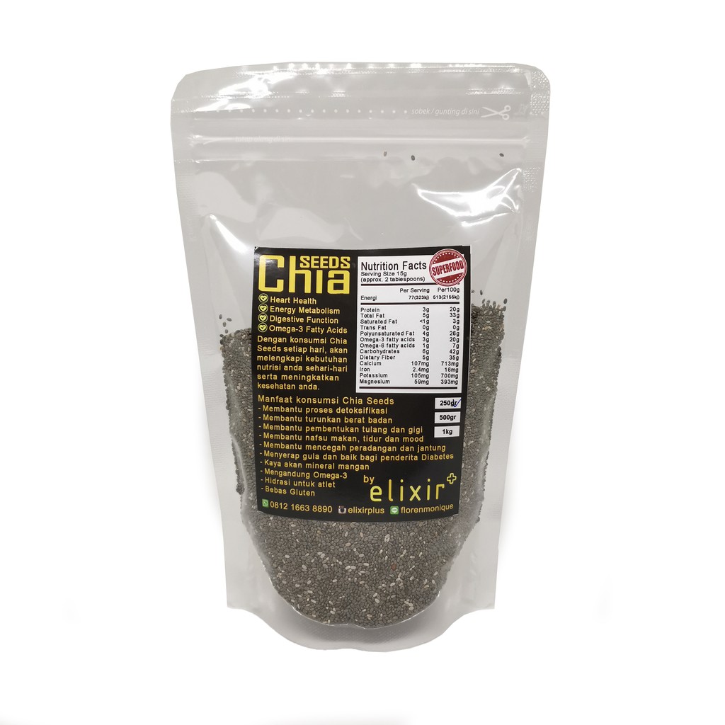 Jual Chia Seed 250gr Black / Biji Cia / Diet / Super Food / murah ...