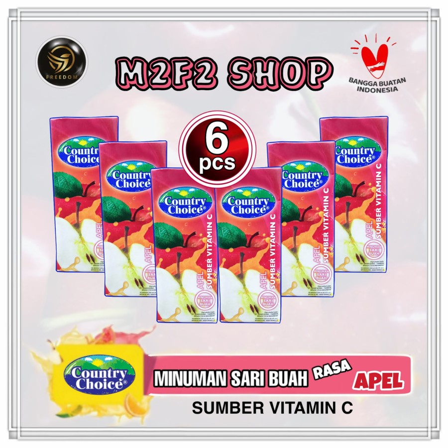 Jual Juice Country Choice Apple | Jus Apel - 250 ml (Kemasan 6 Pcs ...