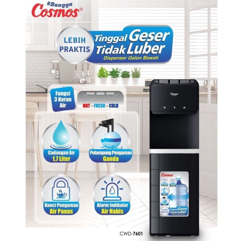Jual WATER DISPENSER BERDIRI COSMOS CWD7601 GALON BAWAH AIR PANAS ...