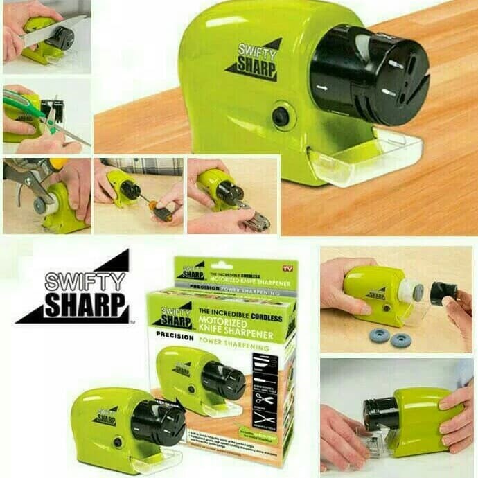 Jual Swifty sharp / asahan pisau otomatis / Motorized knife sharpener | Shopee Indonesia