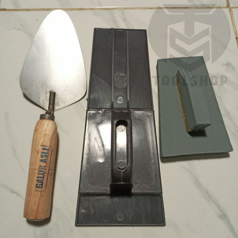 Jual Paket 3 Alat Tukang Sendok Semen Raskam Pvc Penghalus Acian ...