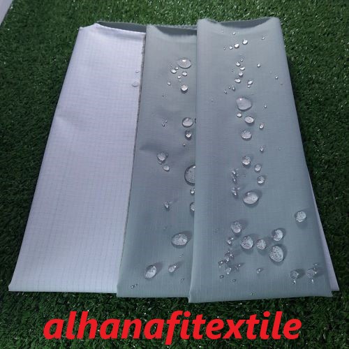 Jual bahan kain taslan waterproof ABU reafstop kotak kotak coating ...
