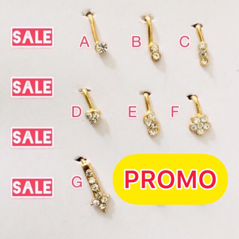 Jual Pin Hidung Grosir Boleh Campur / Anting Hidung Jepit / Anting ...