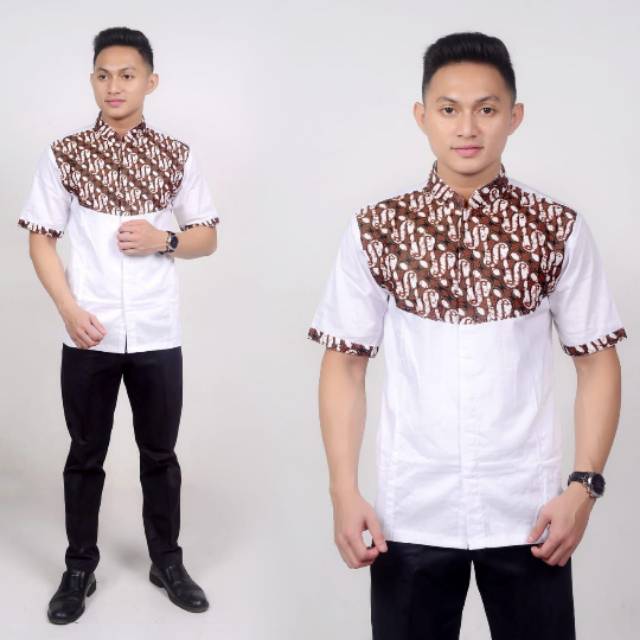 Jual Baju Koko mix batik | Shopee Indonesia