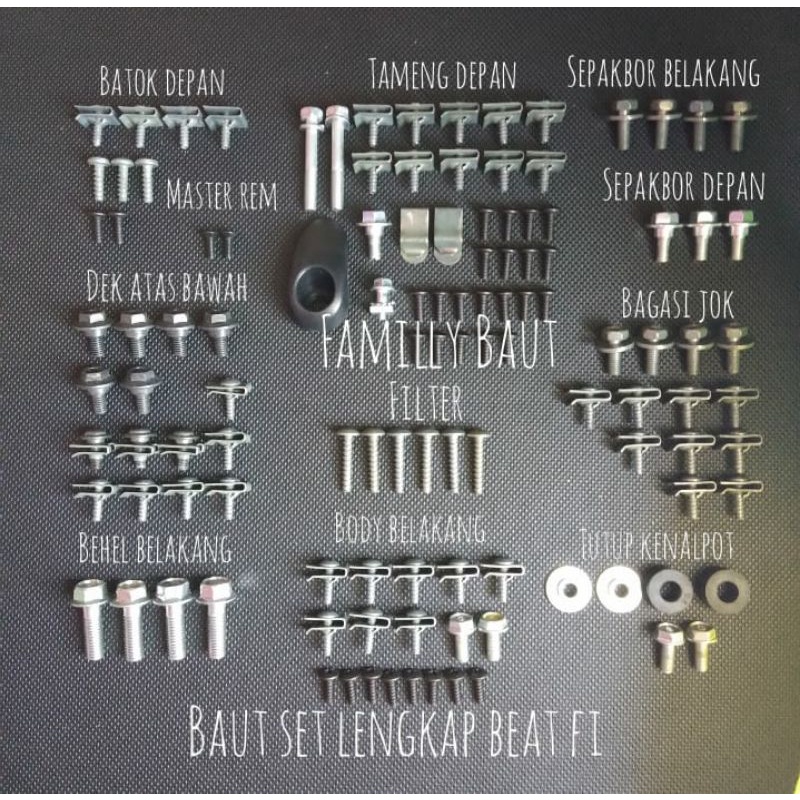 Jual Baut lengkap set full body motor beat fi | Shopee Indonesia