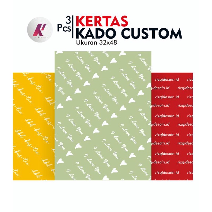 Jual KERTAS KADO CUSTOM - gratis desain | Shopee Indonesia