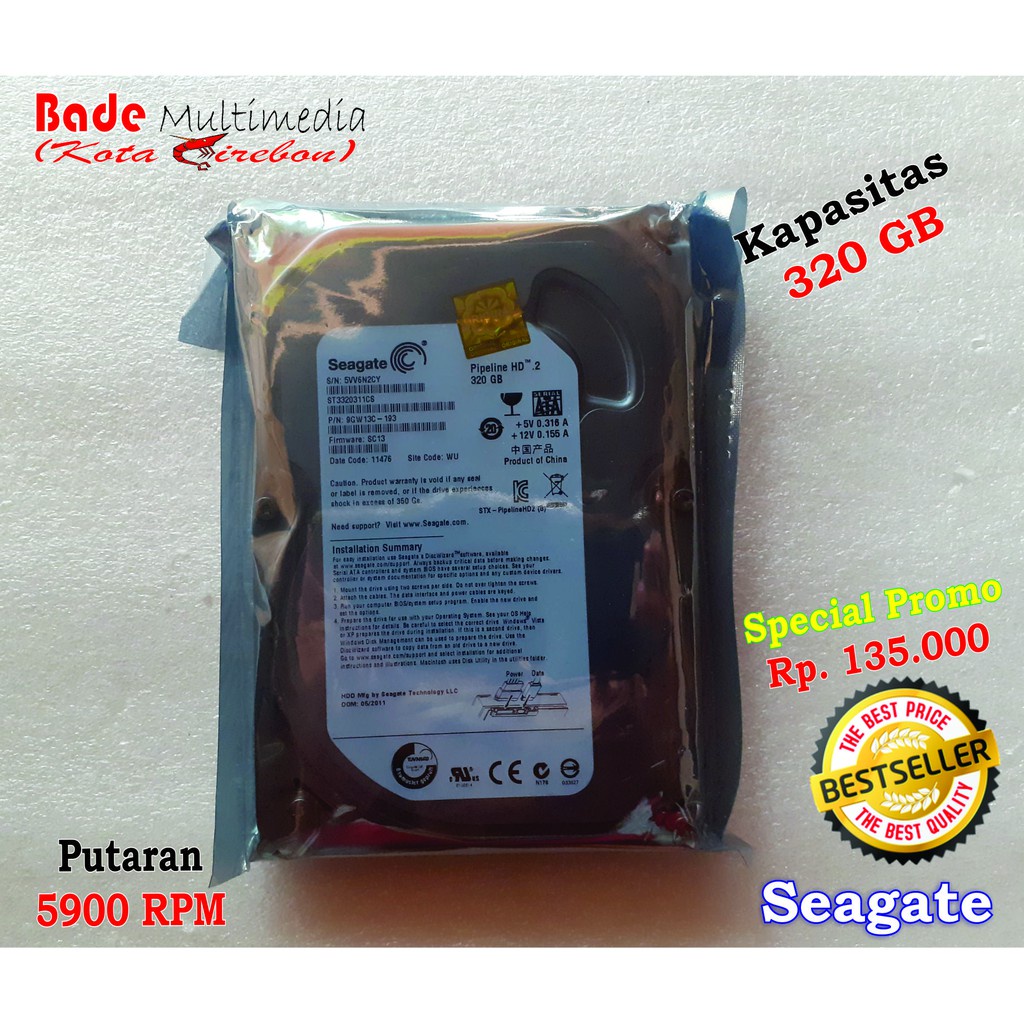 Jual Hardisk HDD Internal-Eksternal Komputer PC 3,5 Inch 320GB Seagate ...