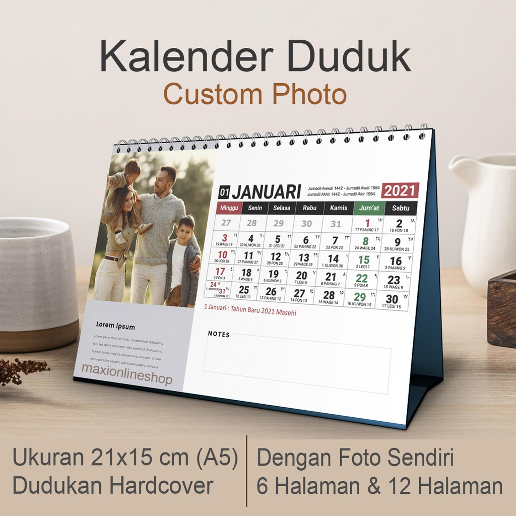 Jual KALENDER MEJA DUDUK CUSTOM DENGAN FOTO SENDIRI 2026 UKURAN A5 ...