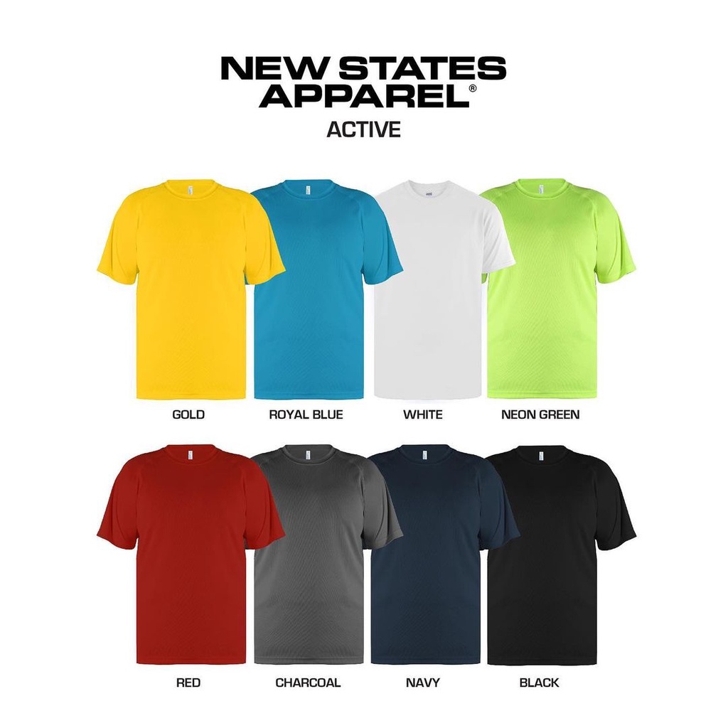 Jual Kaos Olahraga NSA Active Dri-Fit New States Apparel Jersey T-Shirt ...