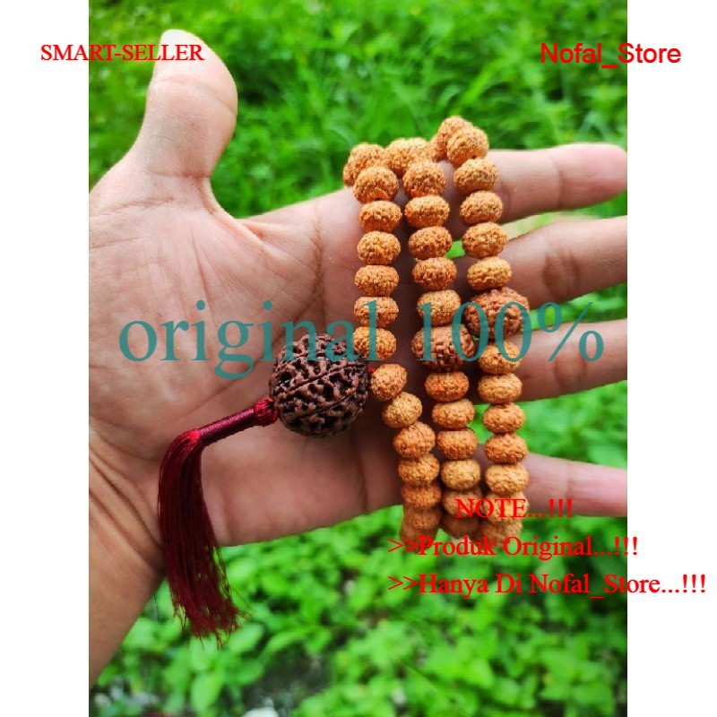 Jual TASBIH RUDRAKSHA BIJI JENITRI 99 BUTIR MUKHI 9 GARIS 9 | Shopee ...