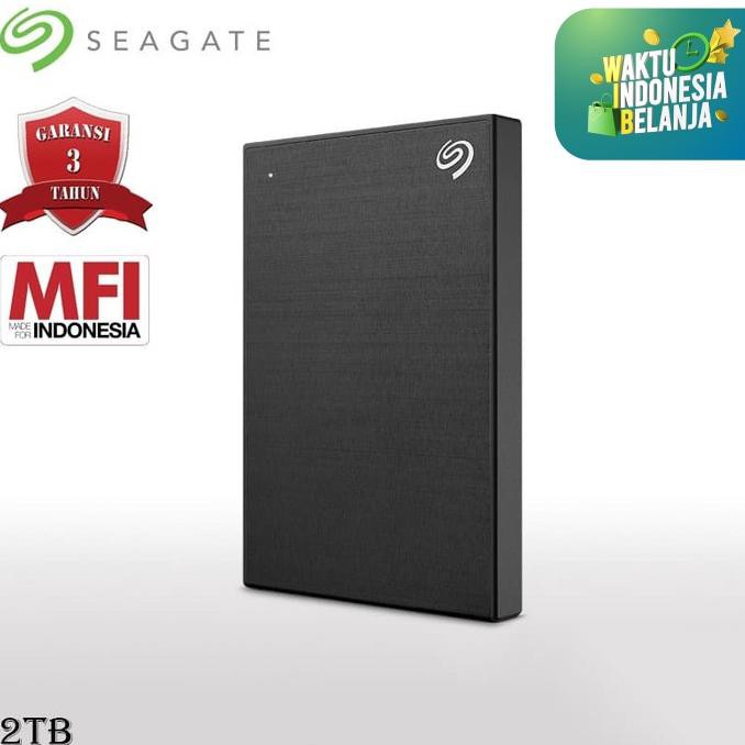 Jual SEAGATE BACKUP PLUS SLIM HARDDISK EKSTERNAL 2TB - HITAM | Shopee Indonesia