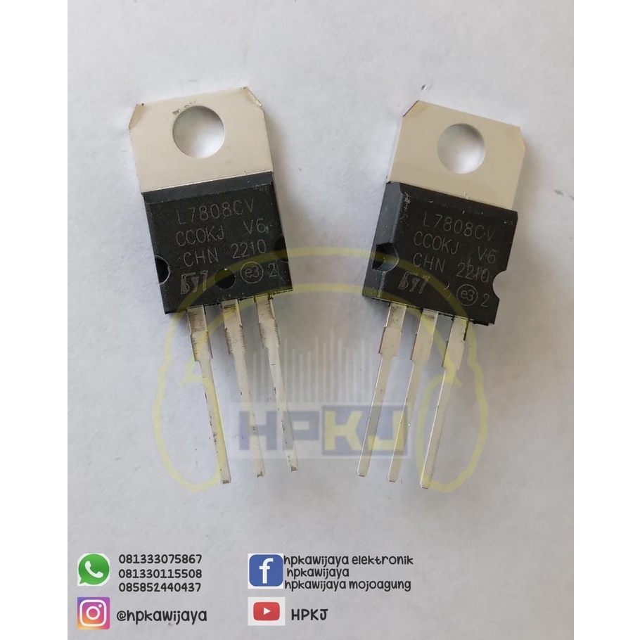 Jual ( 8PCS )PROMO!! IC 7808 IC L7808CV ic regulator 7808 ic L7808 7808 ...