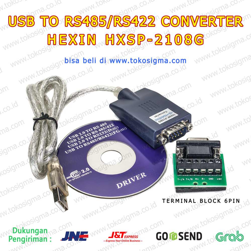 Jual USB 2.0 To SERIAL RS-485 - RS-422 Converter HEXIN HXSP-2108G ...
