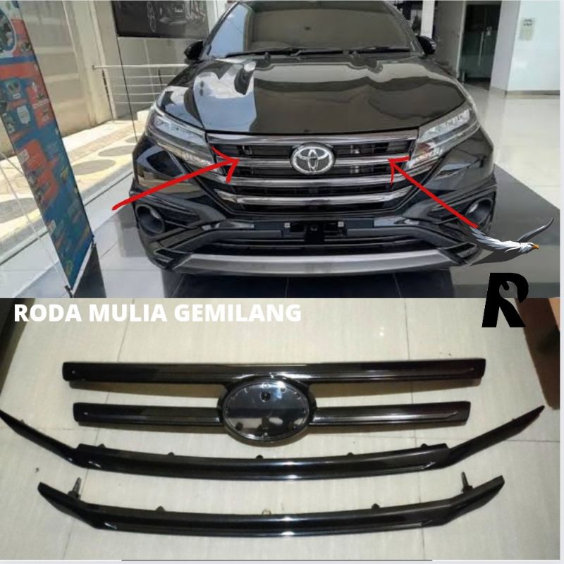 Jual GRILL GRILLE GRILL ALL NEW TOYOTA RUSH 2018 BLACK CHROME ORIGINAL ...