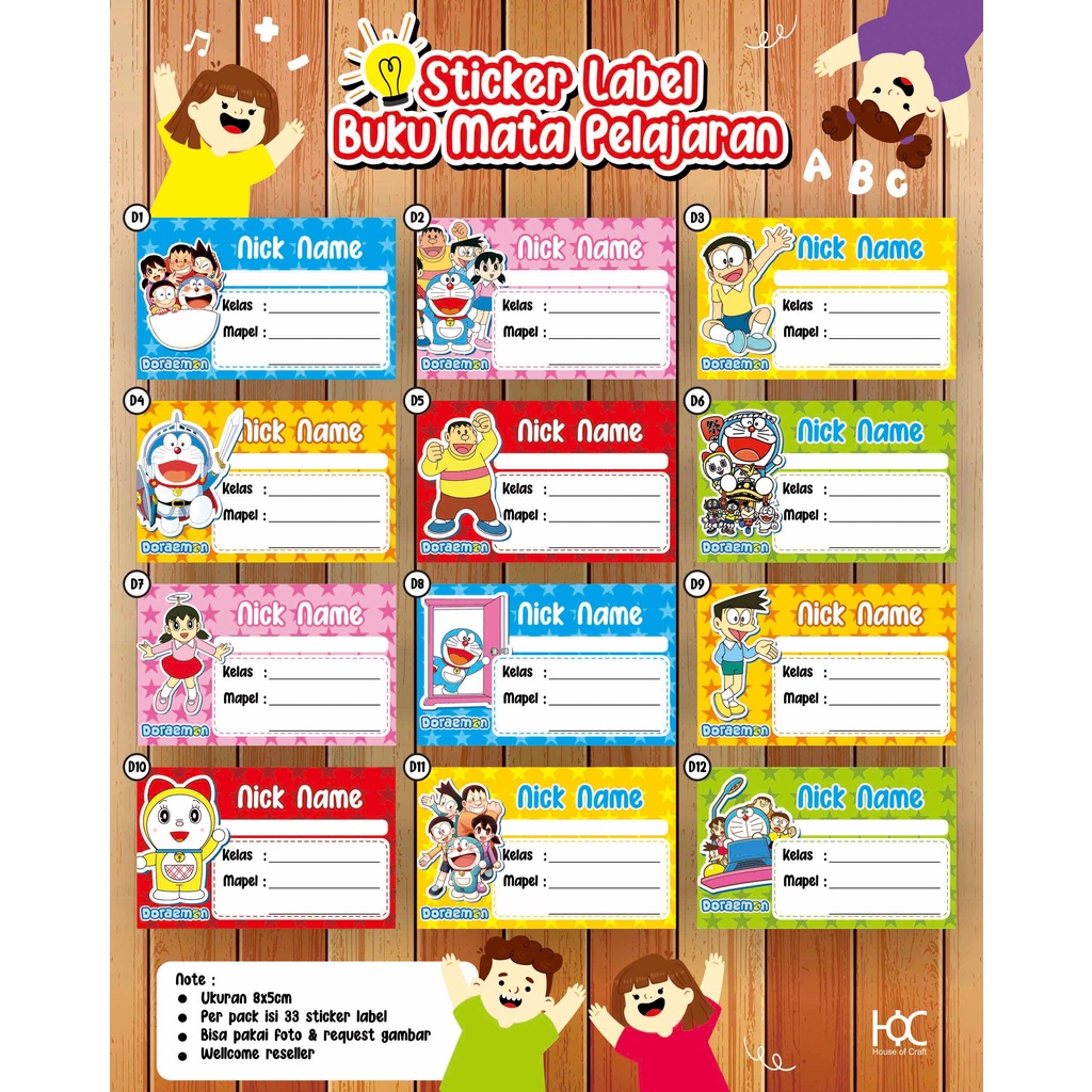 Jual Stiker / Label Mata pelajaran bijian / satuan | Shopee Indonesia