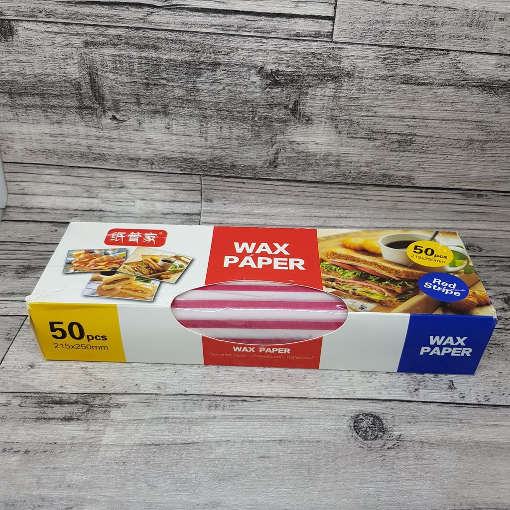 Jual Kaulus Wax paper / sandwich paper 50pcs / kertas bungkus burger ...