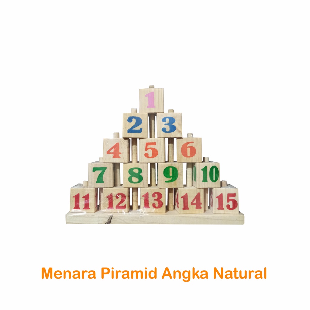 Jual Menara Piramid Angka, Huruf, Hijaiyah Natural | Shopee Indonesia