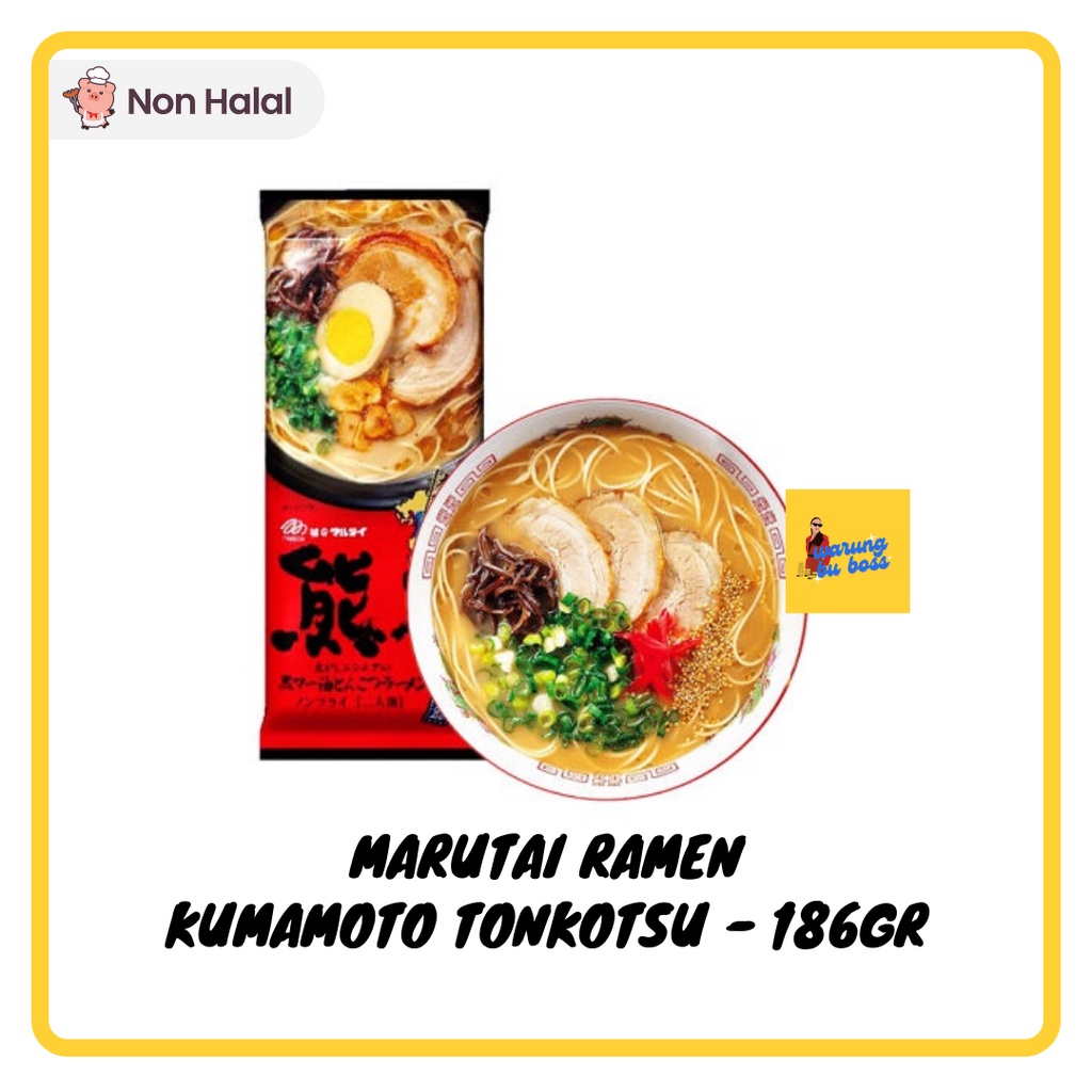 Jual Marutai Ramen Kumamoto Tonkotsu Kuro MaYu Black Garlic Ramen Japan Instant Ramen 186g ...