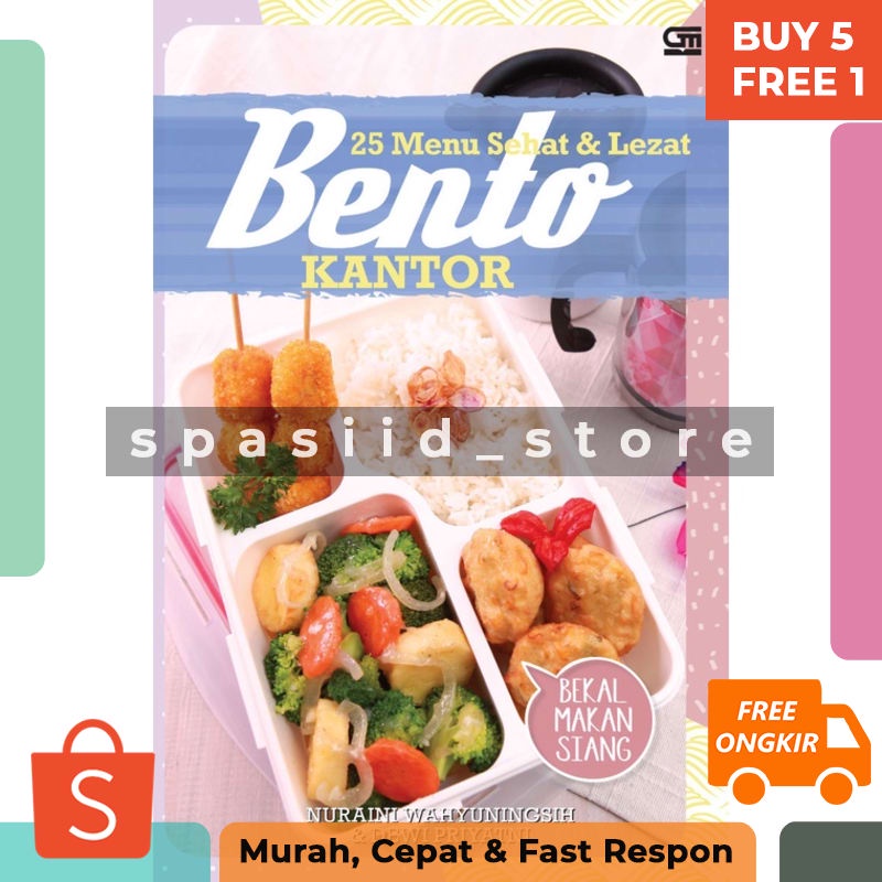 Jual BELI 5 GRATIS 1 25 menu sehat & lezat bento kantor | Shopee Indonesia