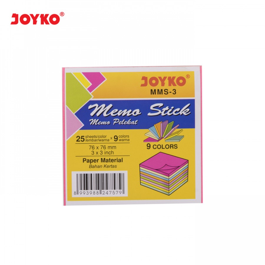 Jual Sticky Notes Joyko MMS-3 Warna Rainbow | Shopee Indonesia