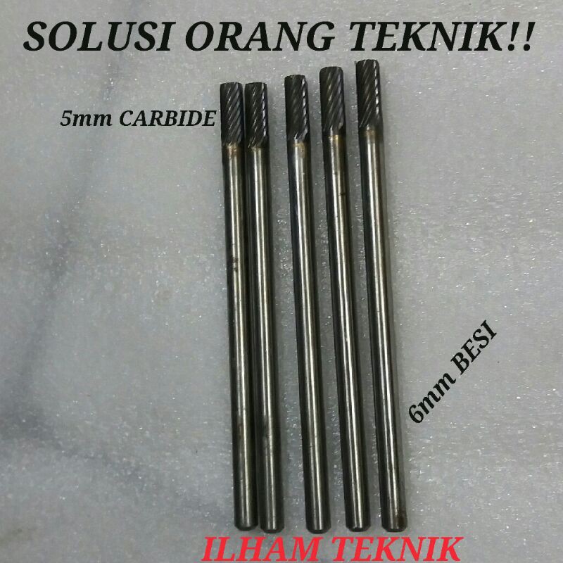Jual TUNER BATANG 6mm BESI KEPALA 6mm CARBIDE PANJANG 120mm SEKEN BOR ...