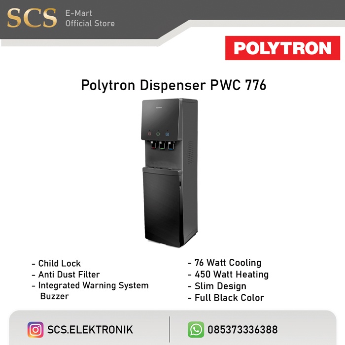 Jual Dispenser Polytron PWC-776 Galon Bawah PWC776 PWC 776 | Shopee ...
