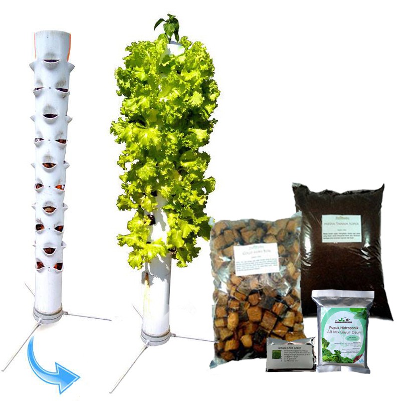 Jual Kit Portable Growing Tower 40 Lubang Tanam | Shopee Indonesia