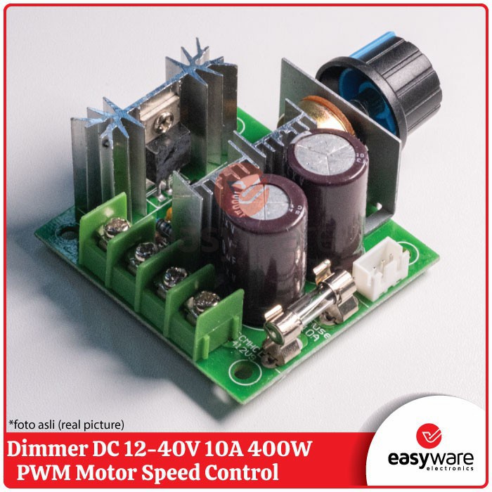 Jual DIMMER DC 12V 24V 36V 40V / PWM DC 10A 400 WATT / SPEED CONTROL DC / pengatur kecepatan ...
