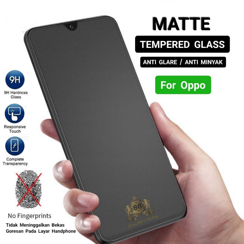Jual AG Tg Full Matte Glass Oppo F1 F1+ F1s F3 F5 F7 F9 F9 Pro F11 F11 ...