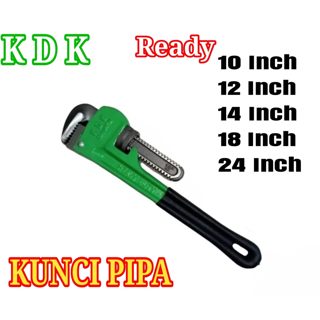 Jual Promo Kunci Pipa 10" inch - 24" inch / Pipe Wrench Ledeng Termurah ...
