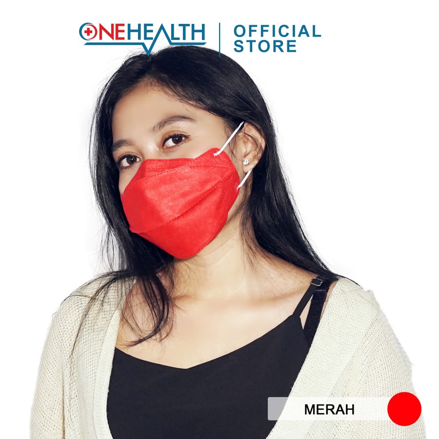 Jual MASKER MEDIS ONEHEALTH ERGO+ 3-PLY ISI 25 PCS SURGICAL FACE MASK ...