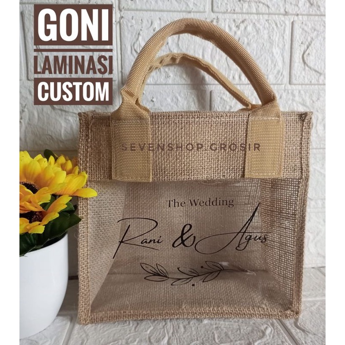Jual jute bag tas goni custom tas hampers aesthetic | Shopee Indonesia