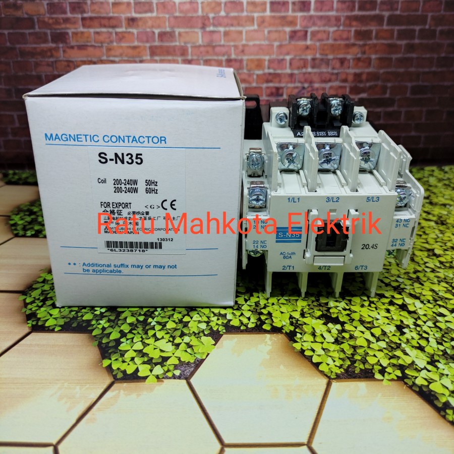 Jual Kontaktor Mitsubishi Magnetic Contactor SN35 SN 35 S-N35 mitsubishi | Shopee Indonesia