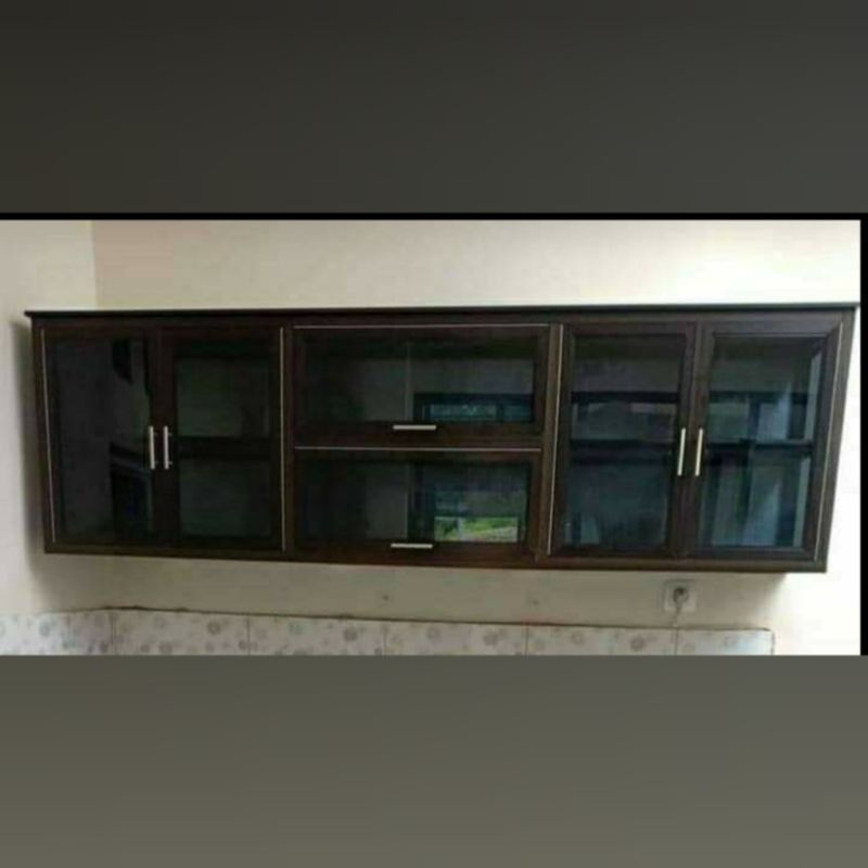 Jual kitchen set alumunium kabinet atas 6 pintu | Shopee Indonesia
