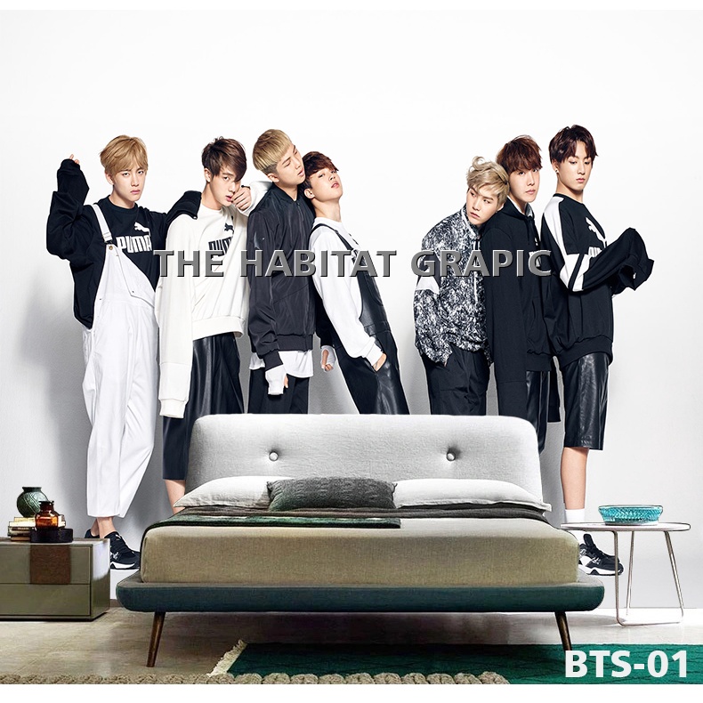 Jual BARU!!! Wallpaper dinding 3D motif BTS army - wallpaper Bts 3d ...