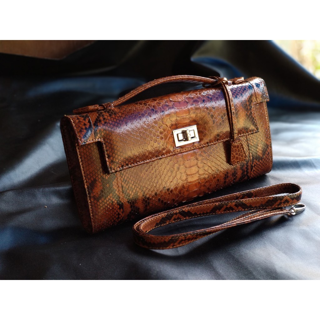 Jual Clutch Handbags Kulit Ular Python Asli Elegan dan Fashionable ...