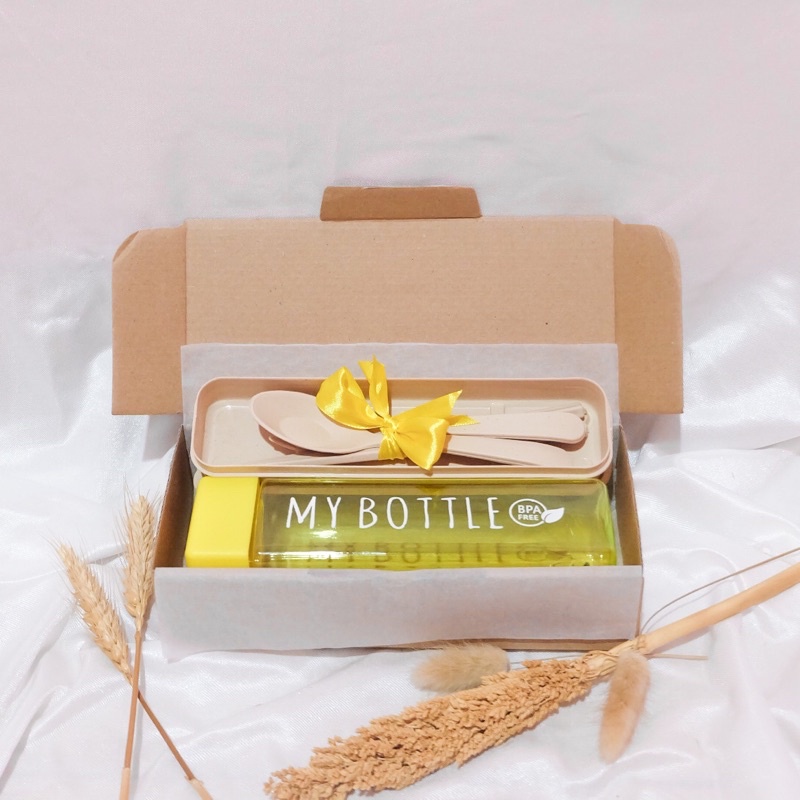 Jual Hampers Gift Box Mini | Alat Makan Set | Souvenir | Botol Kaca ...