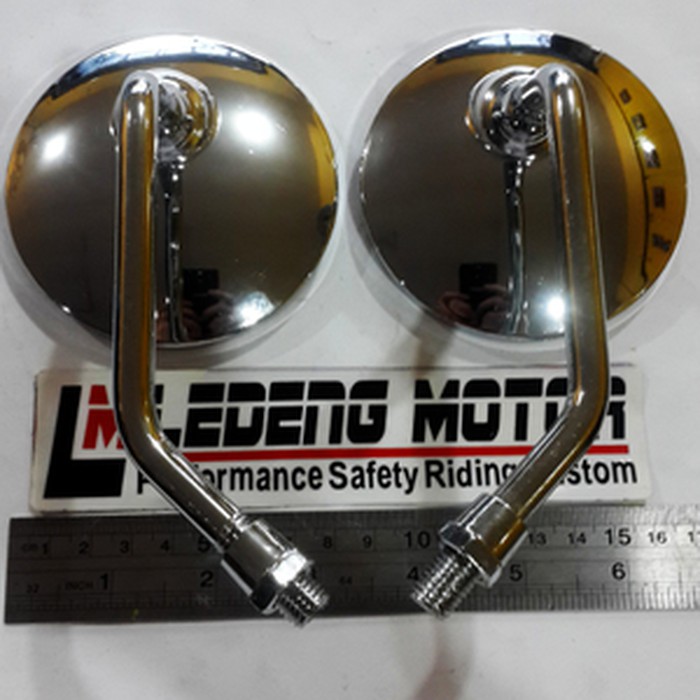 Jual spion honda bulat lensa cembung tiang pendek model vespa LEDENG ...