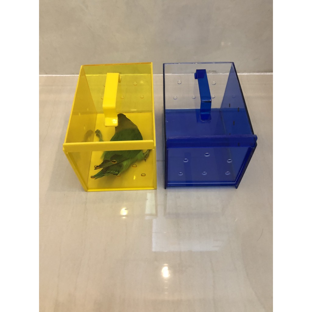Jual Tempat/Box Bawa Burung LOVEBIRD/PARKIT/KENARI/GLATIK Acrylic ...
