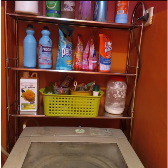 Jual Rak Mesin Cuci Rak Stainless Steel Toilet Rak WC Storage Kamar ...